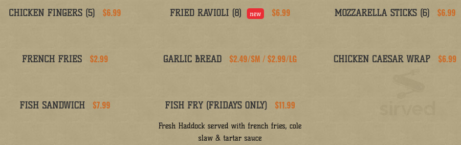 Franco's Pizza menus in Whitesboro, New York, United States