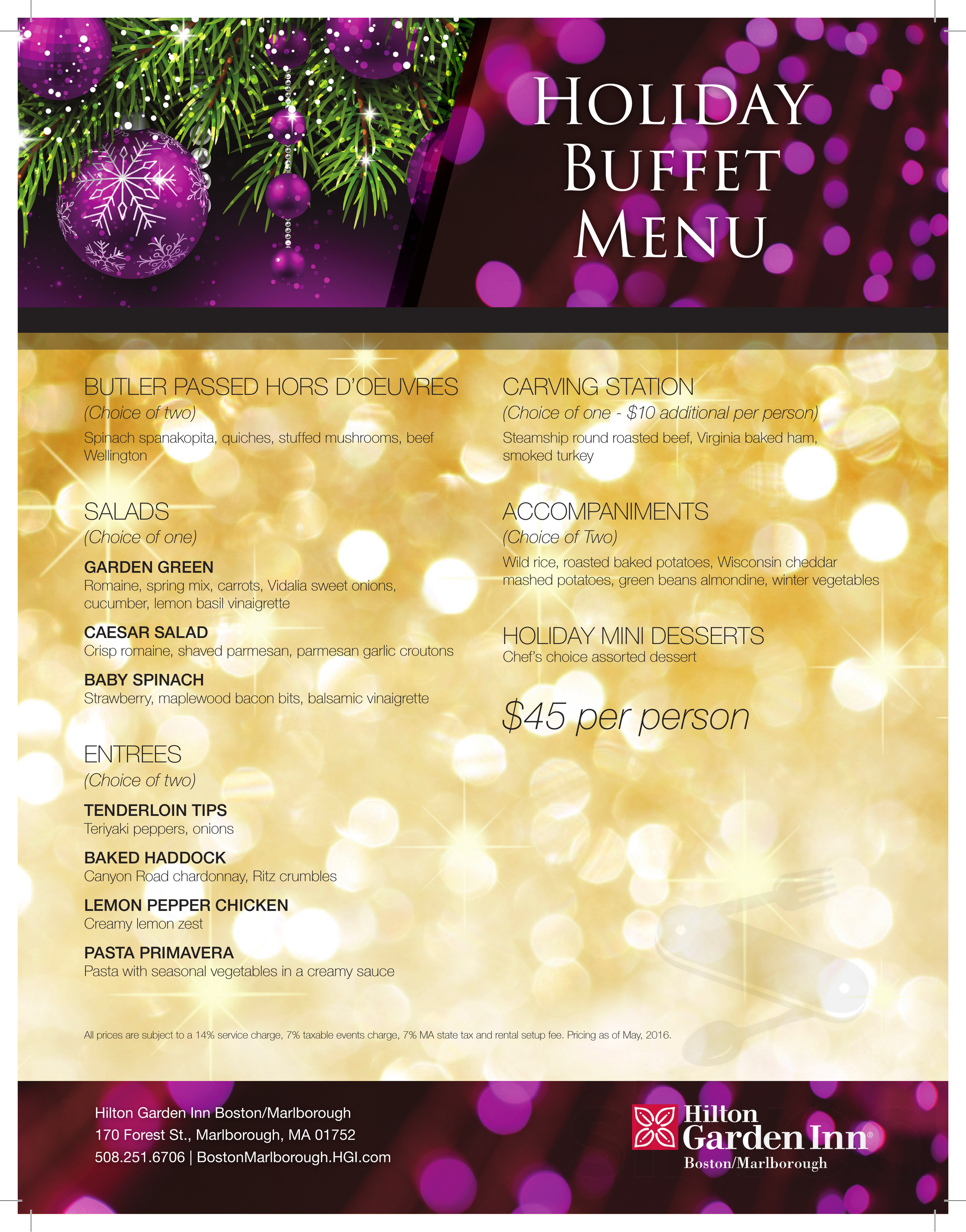 BLVD Kitchen & Bar menu in Marlborough, Massachusetts, USA