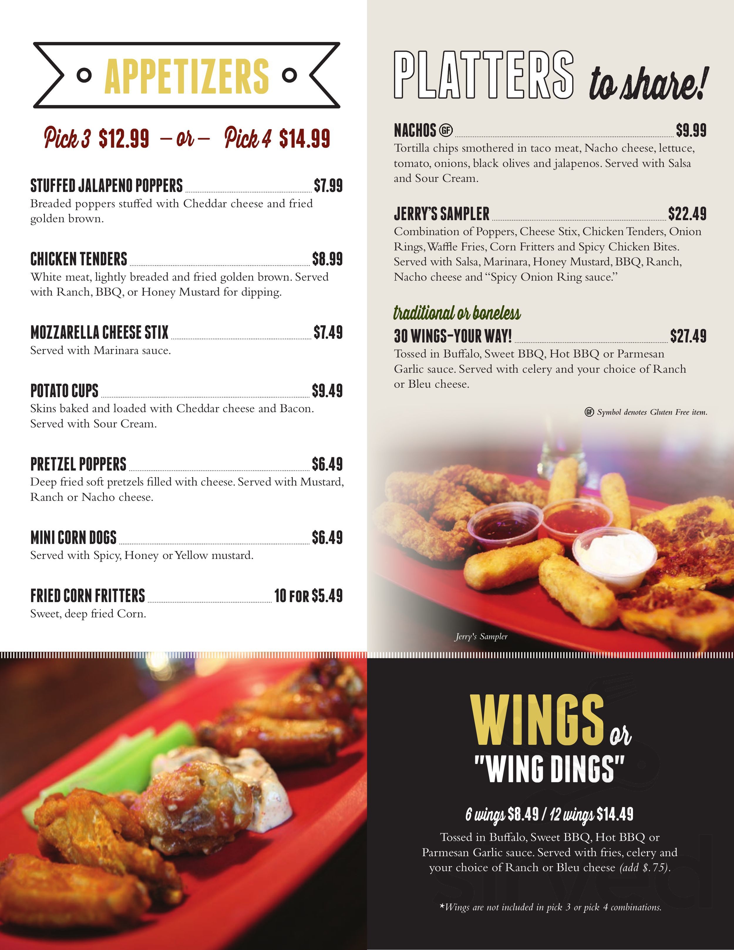 Jerry's Cafe menu in Orrville, Ohio, USA