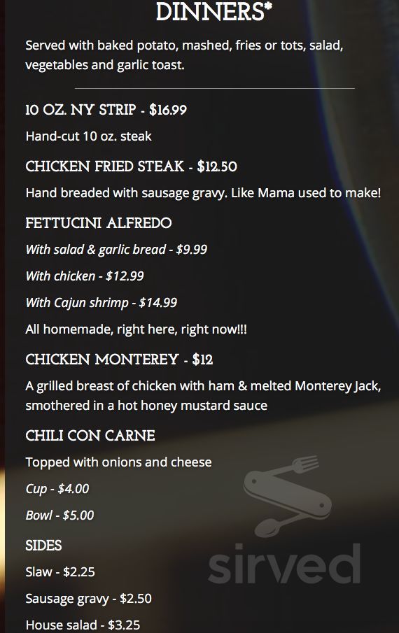 Junction Sports Bar & Grill menu in Centralia, Washington, USA