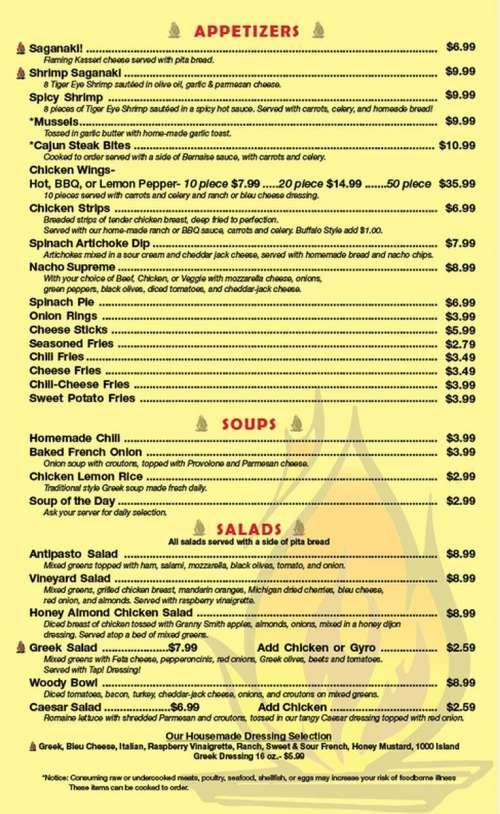 Clarkston Tap menu in Independence Charter Township, Michigan, USA