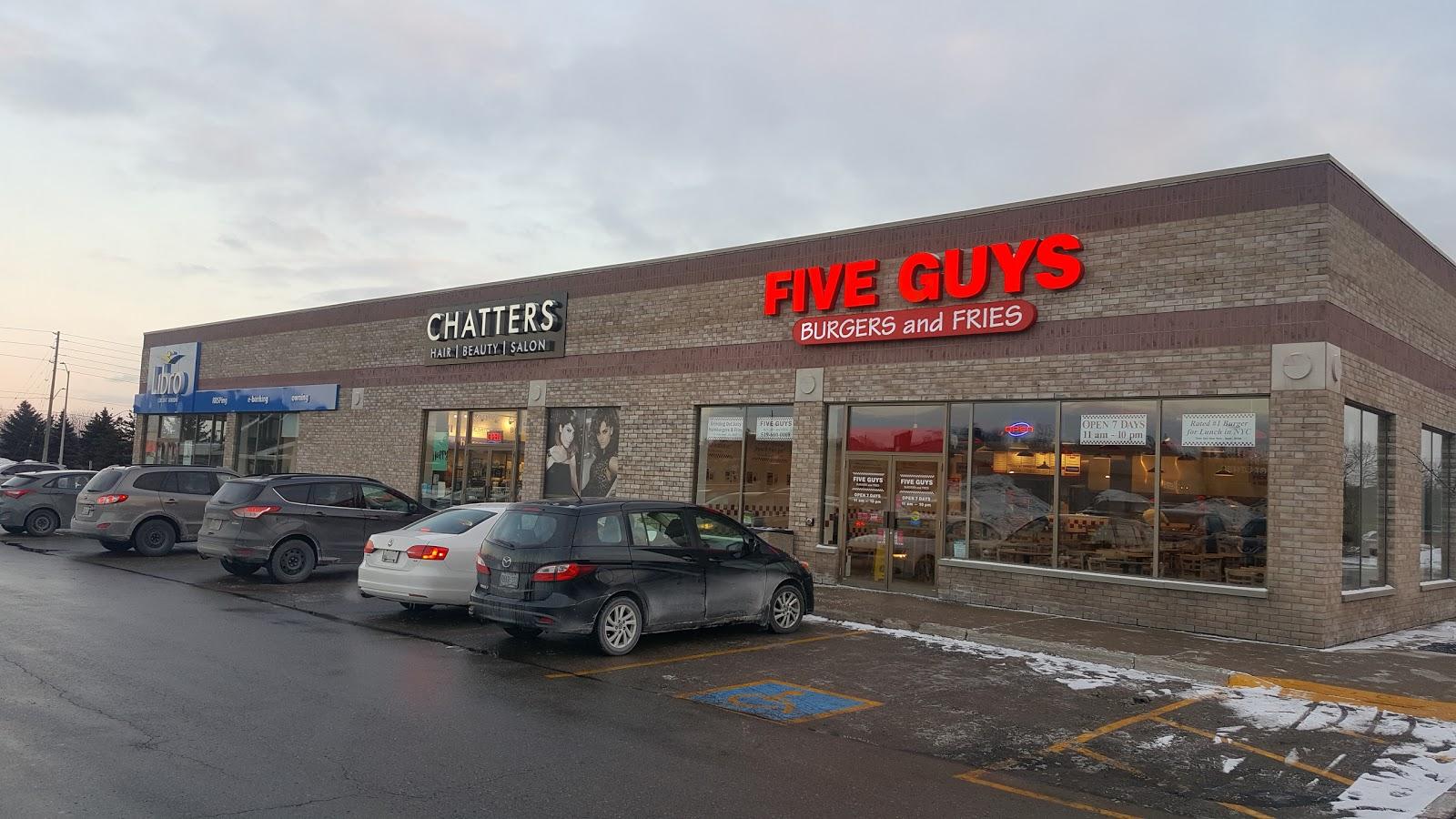 Five Guys menu in Calgary, Alberta, Canada