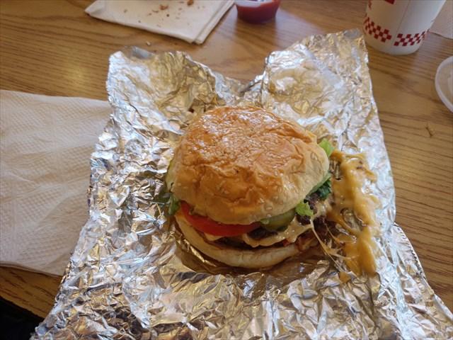 Five Guys menu in Winnipeg, Manitoba, Canada
