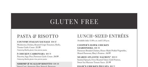 Menu for Cooper’s Hawk in Surprise, AZ | Sirved