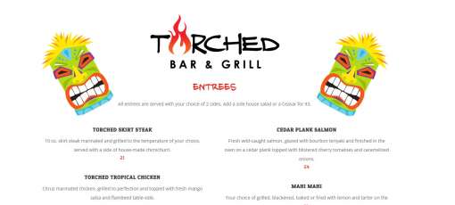 Menu for Torched Bar and Grill in Cape Coral, FL | Sirved