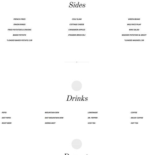 The Junction Restaurant and Lounge menu in Perry, Missouri, USA