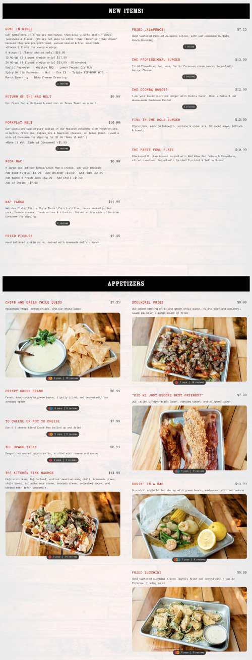 Scholars and Scoundrels menu in Katy, Texas, USA