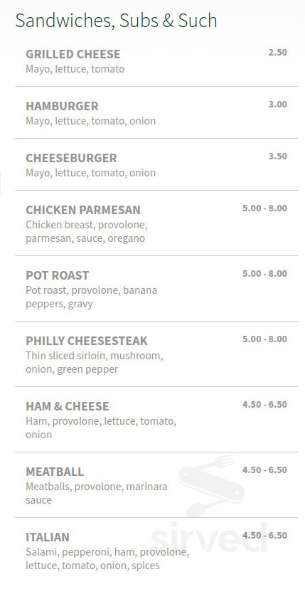 Menu - Butler TN's Butler Trading Post | Sirved