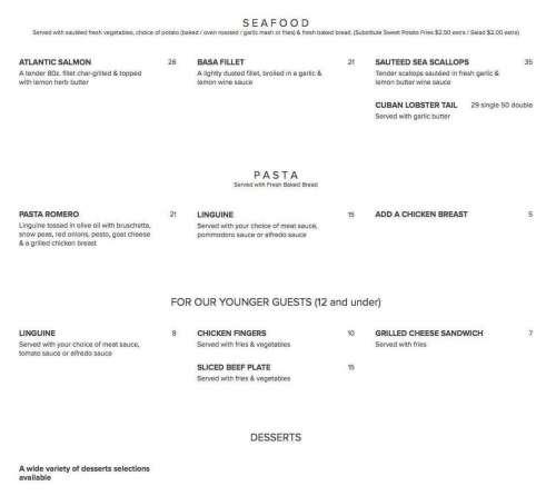 Mr Prime Rib menu in Greater Sudbury, Ontario, Canada