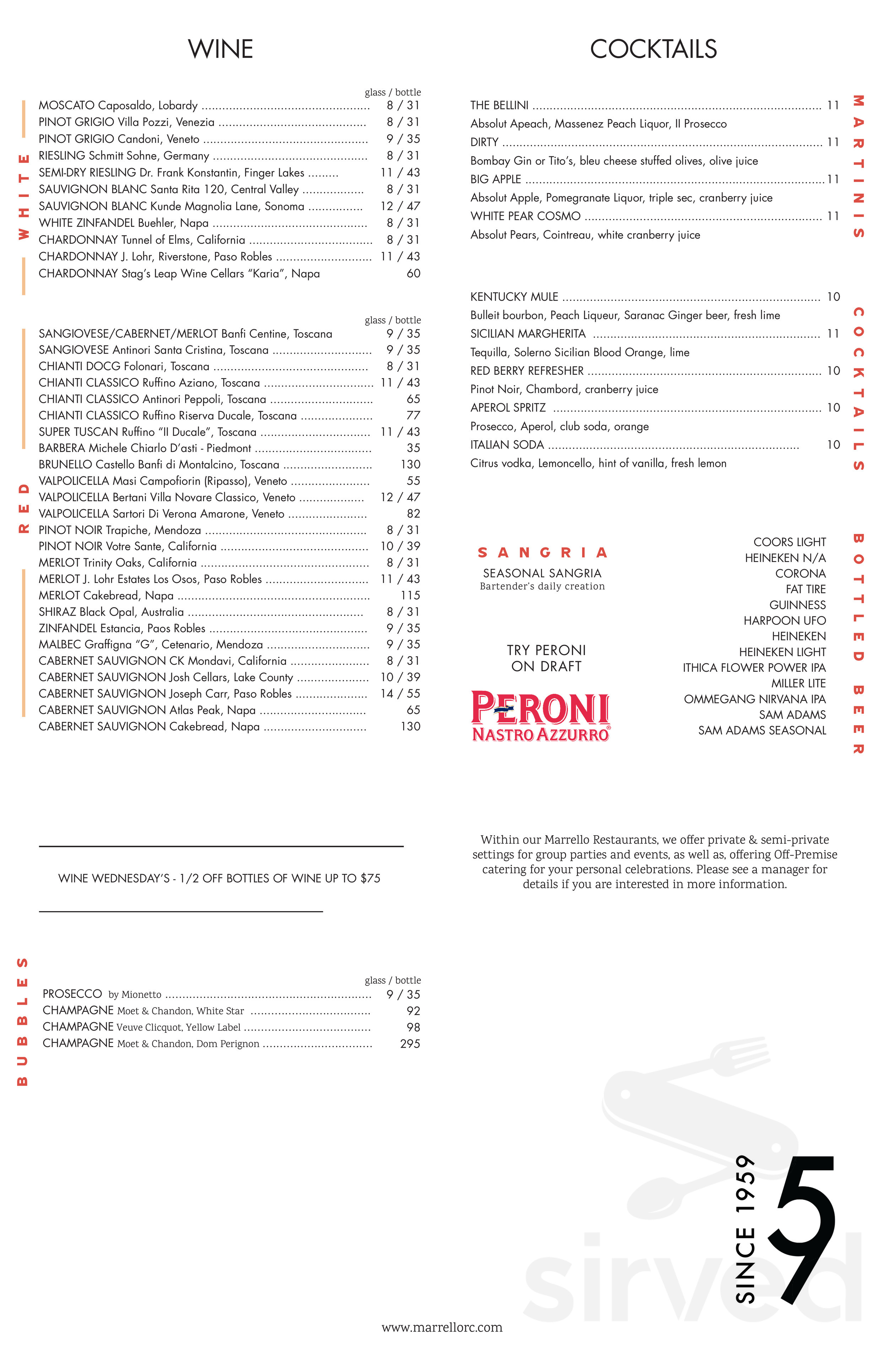 Bellini's Italian Eatery - Slingerlands menu in Slingerlands, New York, USA