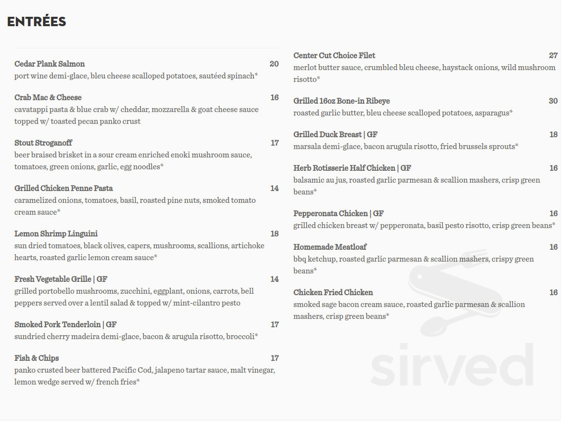 North By Northwest Brewing Company and Restaurant menus in Austin ...