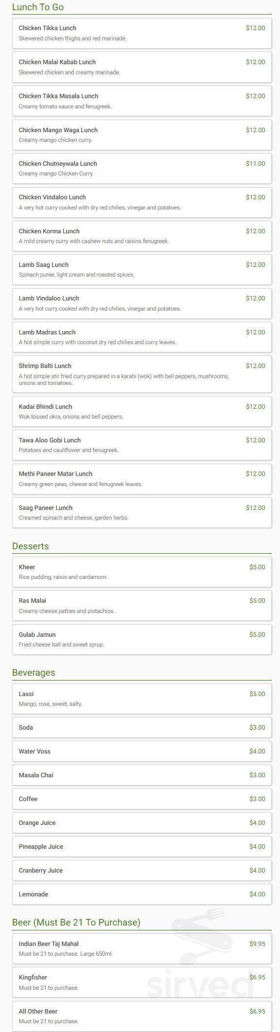 Menu - Brooklyn NY's Diwan Grill | Sirved