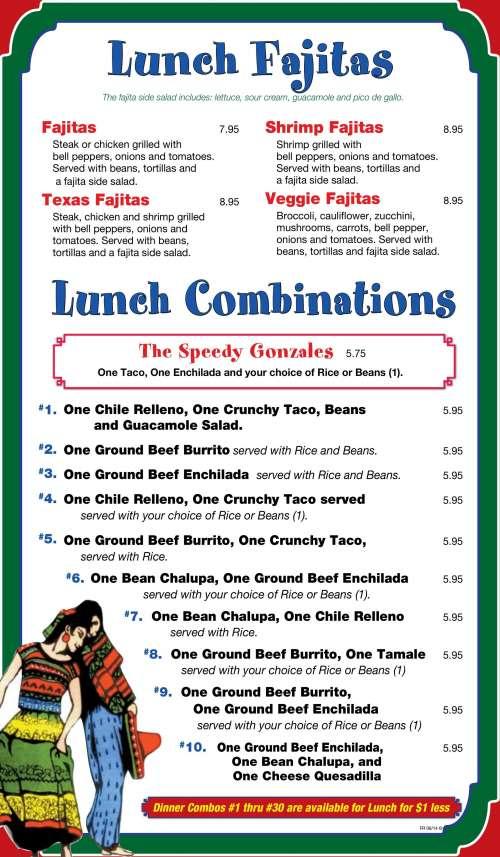 Fiesta Ranchera Mexican Restaurant menu in Bloomington, Illinois, USA