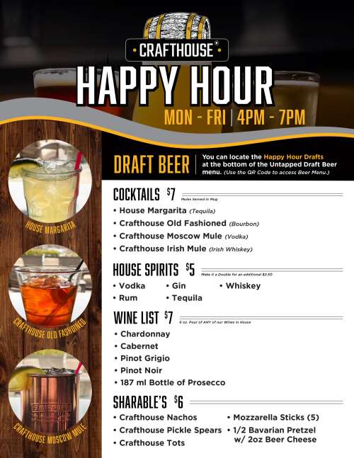 Crafthouse Reston menu in Reston, Virginia, USA