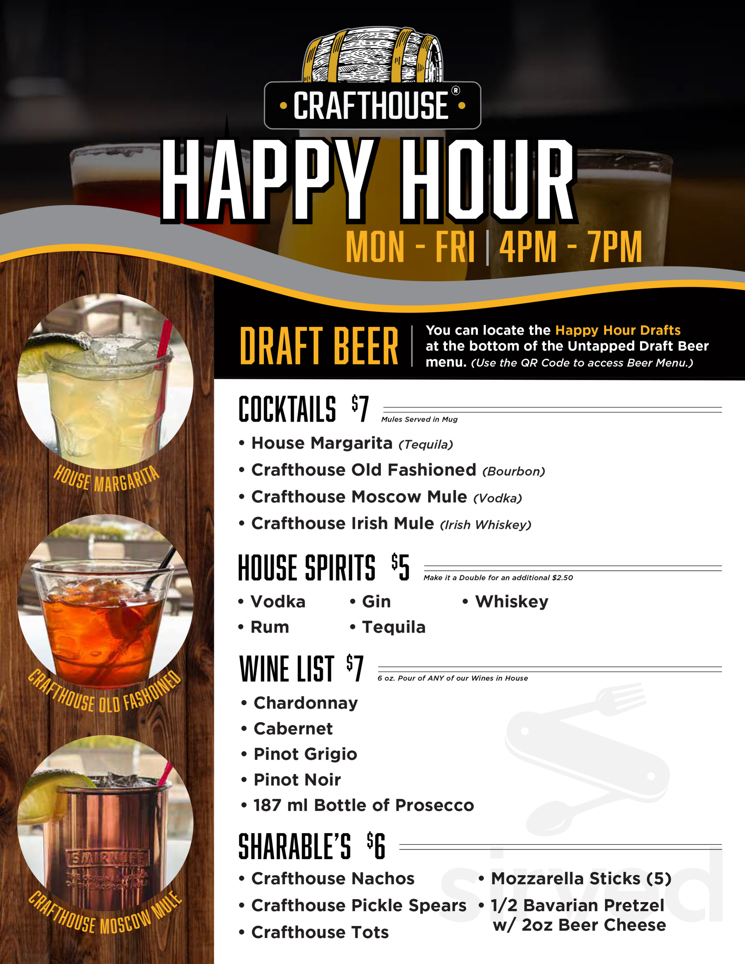 Crafthouse Reston menu in Reston, Virginia, USA