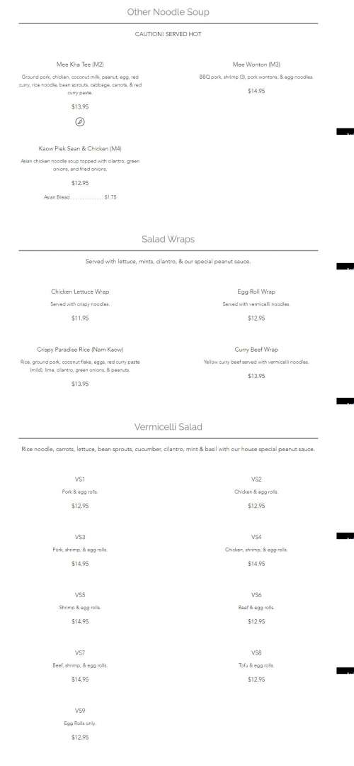 Fawn's Asian Cuisine menu in Des Moines, Iowa, USA