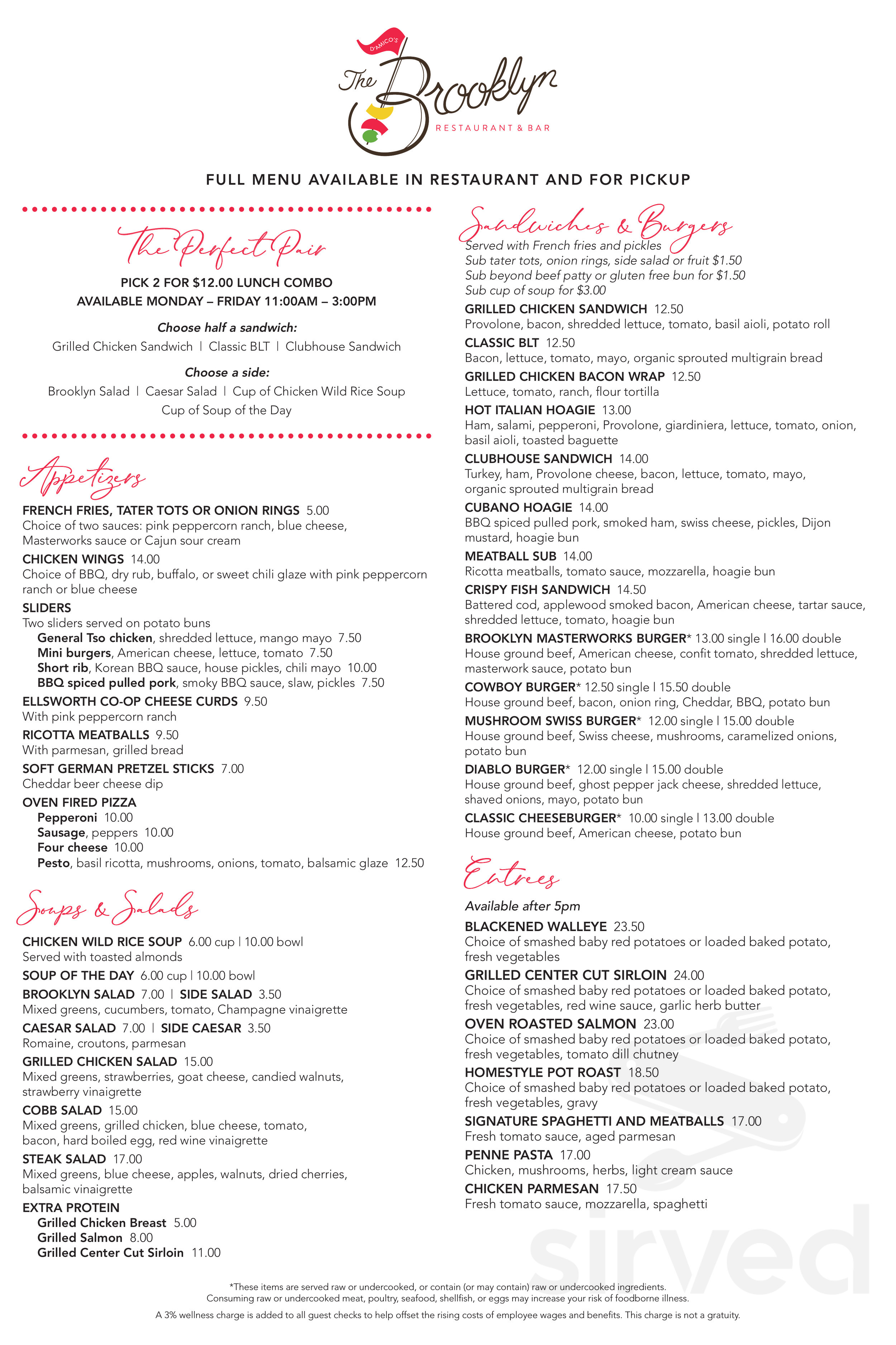 Edinburgh Golf Course menu in Brooklyn Park, Minnesota, USA