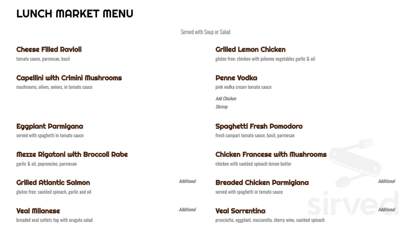 Quattro Pazzi Cafe menu in Fairfield, Connecticut, USA