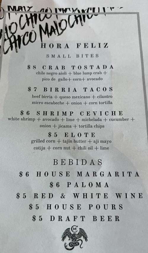 Chico Malo Miami menu in Doral, Florida, USA