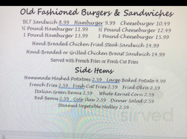 Rockett Cafe & Club menus in Waxahachie, Texas, United States