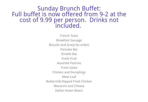 Simmer Down Cafe menu in Georgetown, Texas, USA