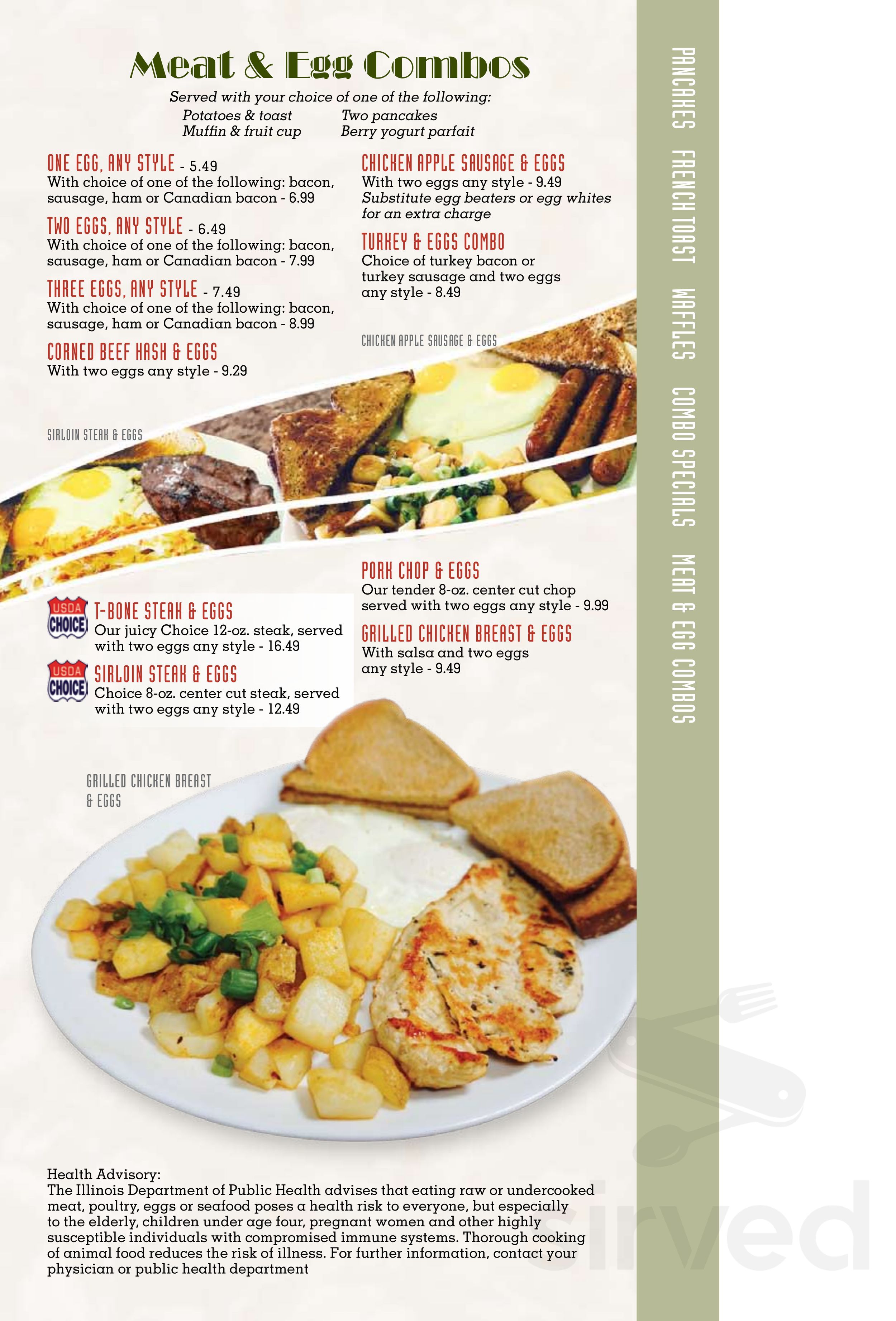 Jessica's Restaurant menu in Roscoe, Illinois, USA