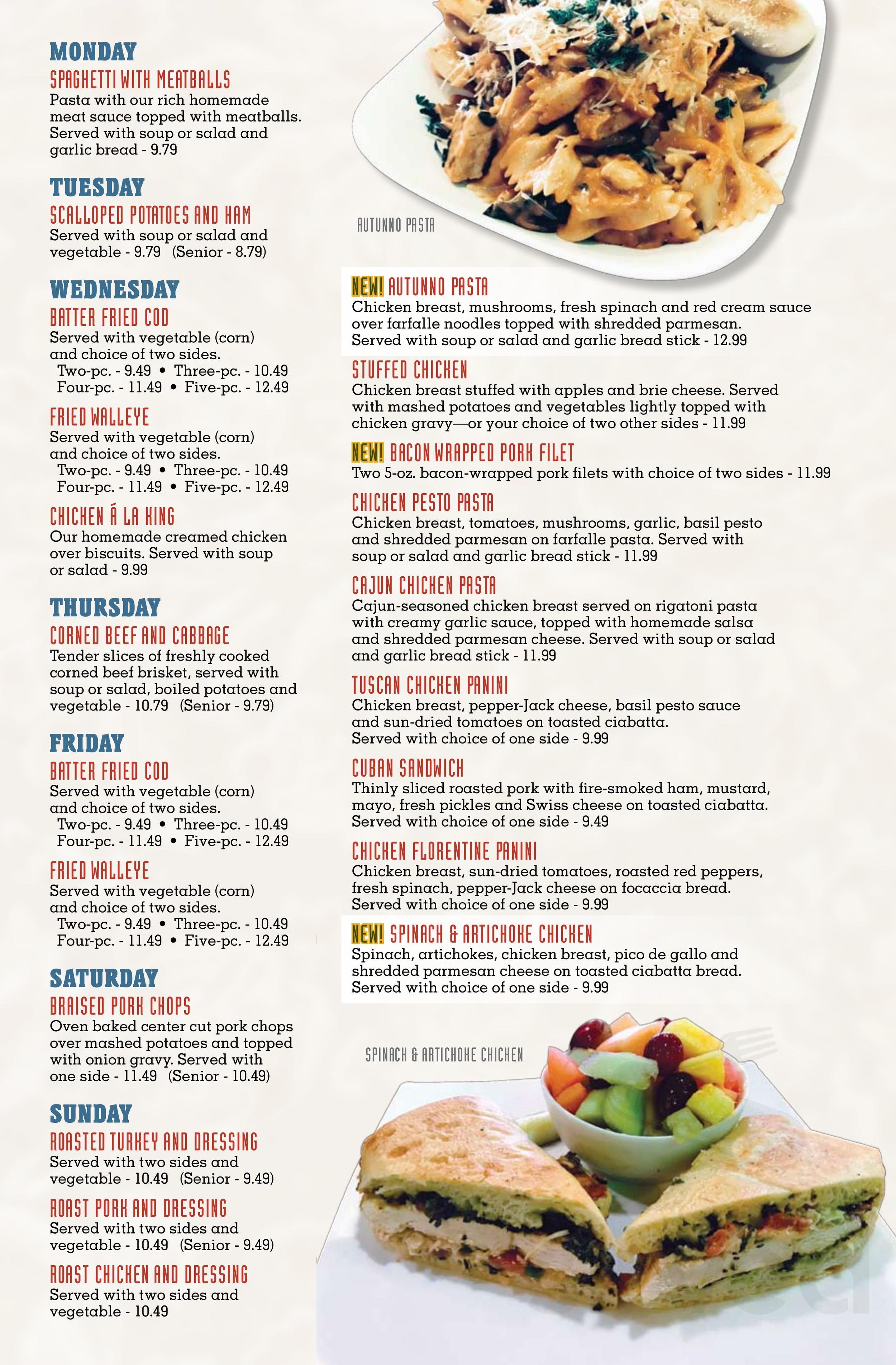 Jessica's Restaurant menu in Roscoe, Illinois, USA