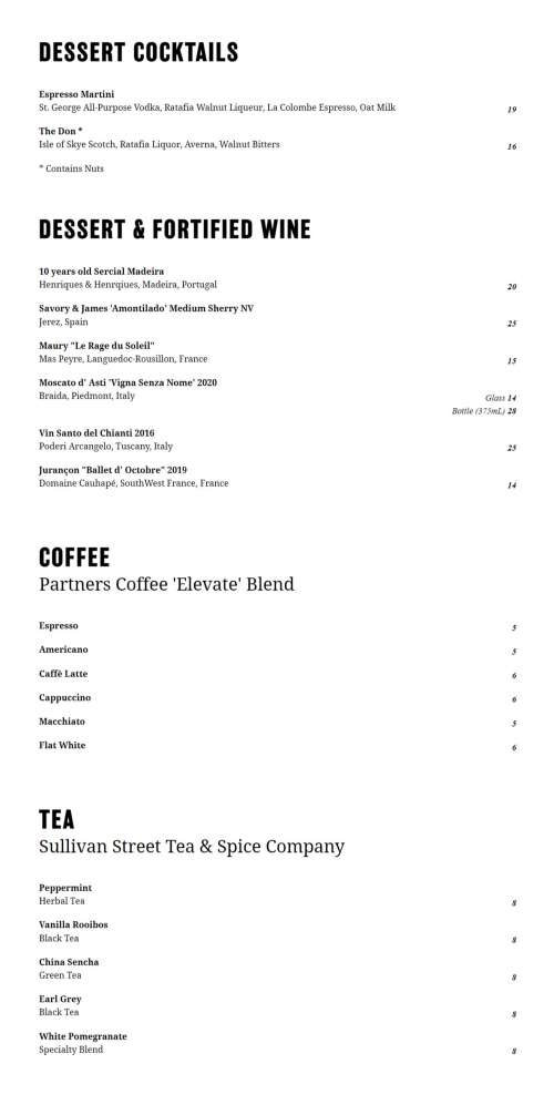 Da Toscano menu in New York, New York, USA