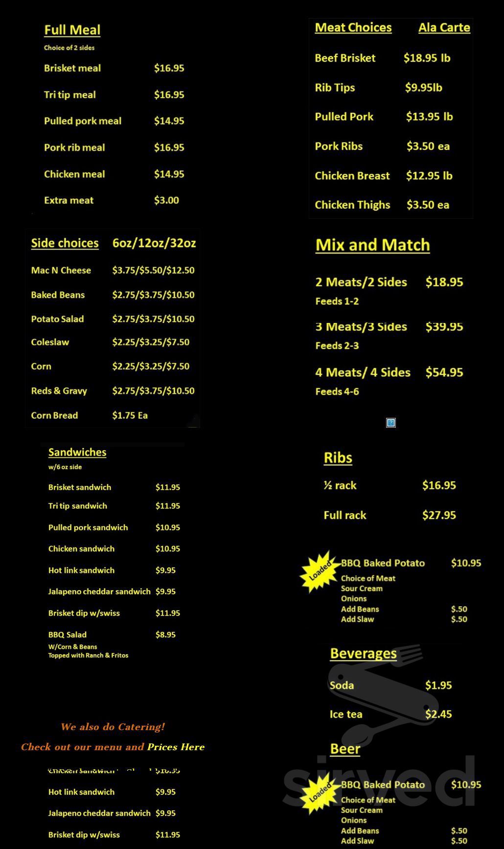 Menu for J and L BBQ in Snohomish, WA | Sirved