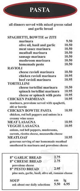 Modica's Deli menu in Long Beach, California, USA