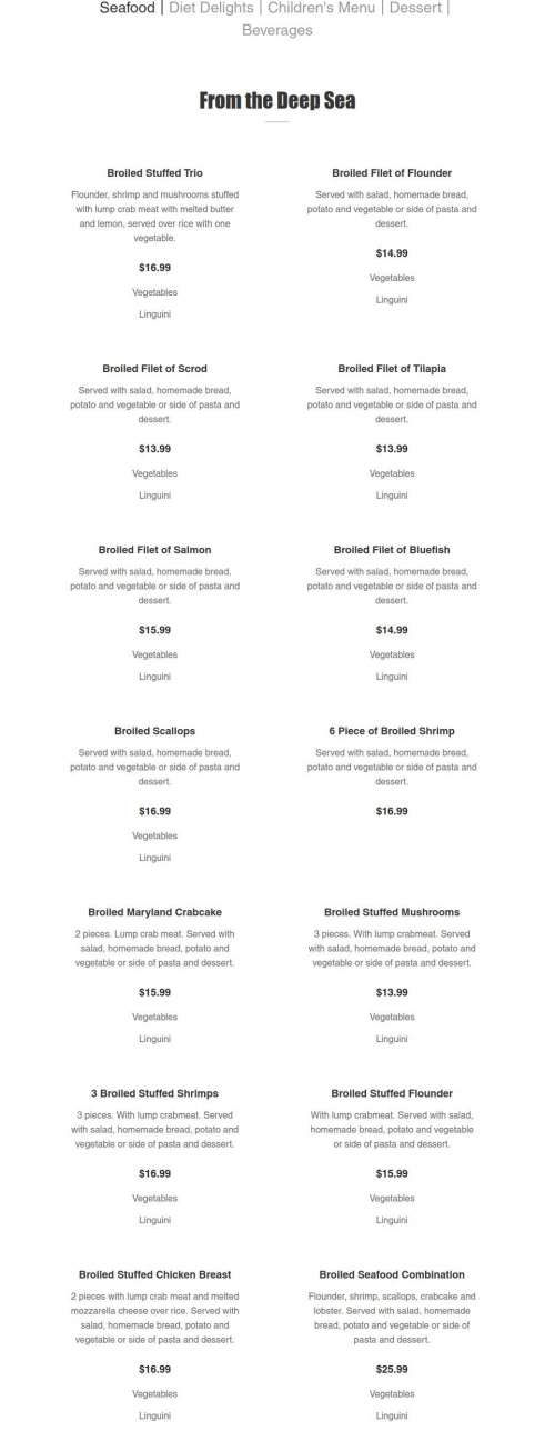 Liberty Bell Diner menu in Philadelphia, Pennsylvania, USA