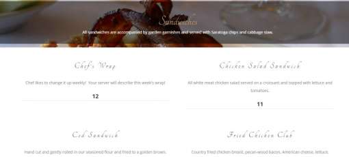 Menu for Tousey House Tavern in Burlington, KY | Sirved