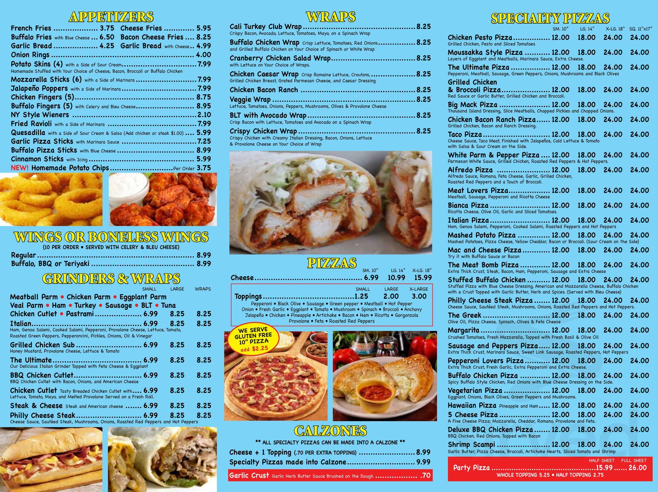 Pizza VITA menu in Westerly, Rhode Island, USA