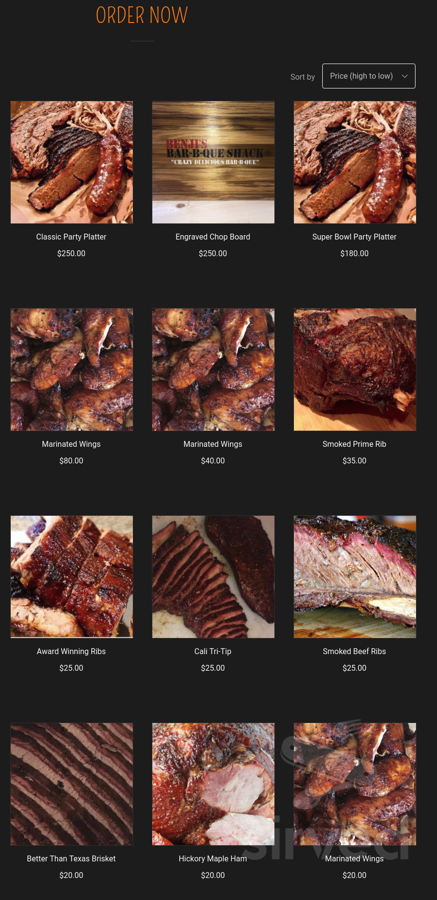 Menu - Tooele UT's Benji's Bar-B-Que Shack | Sirved