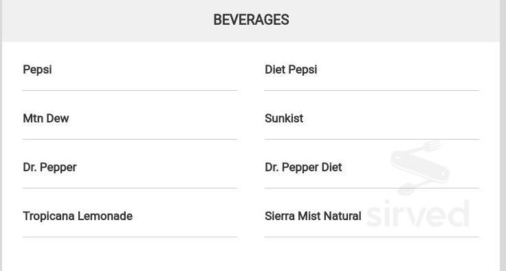 SaZa Serious Italian Food menu in Montgomery, Alabama, USA