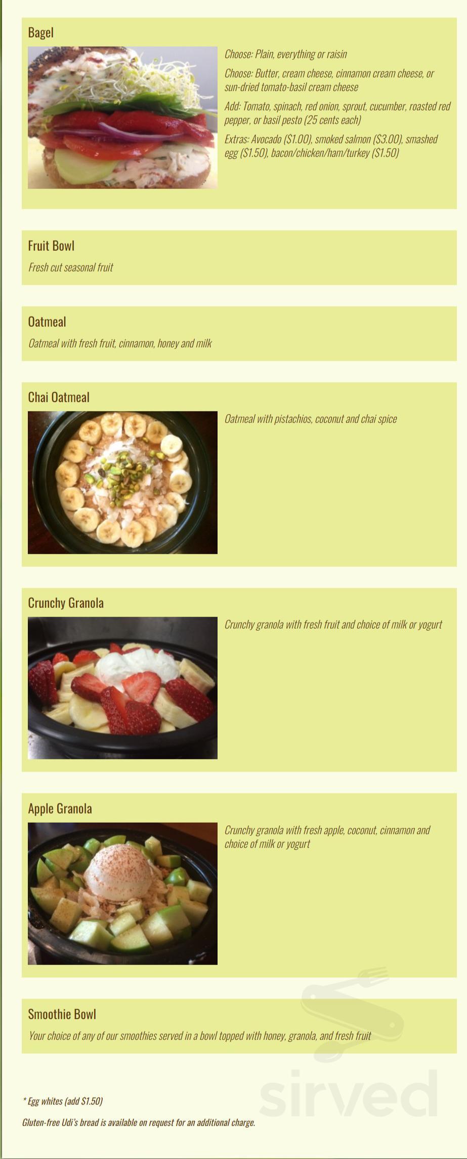 Menu - Irvine CA's Avocado Cafe | Sirved