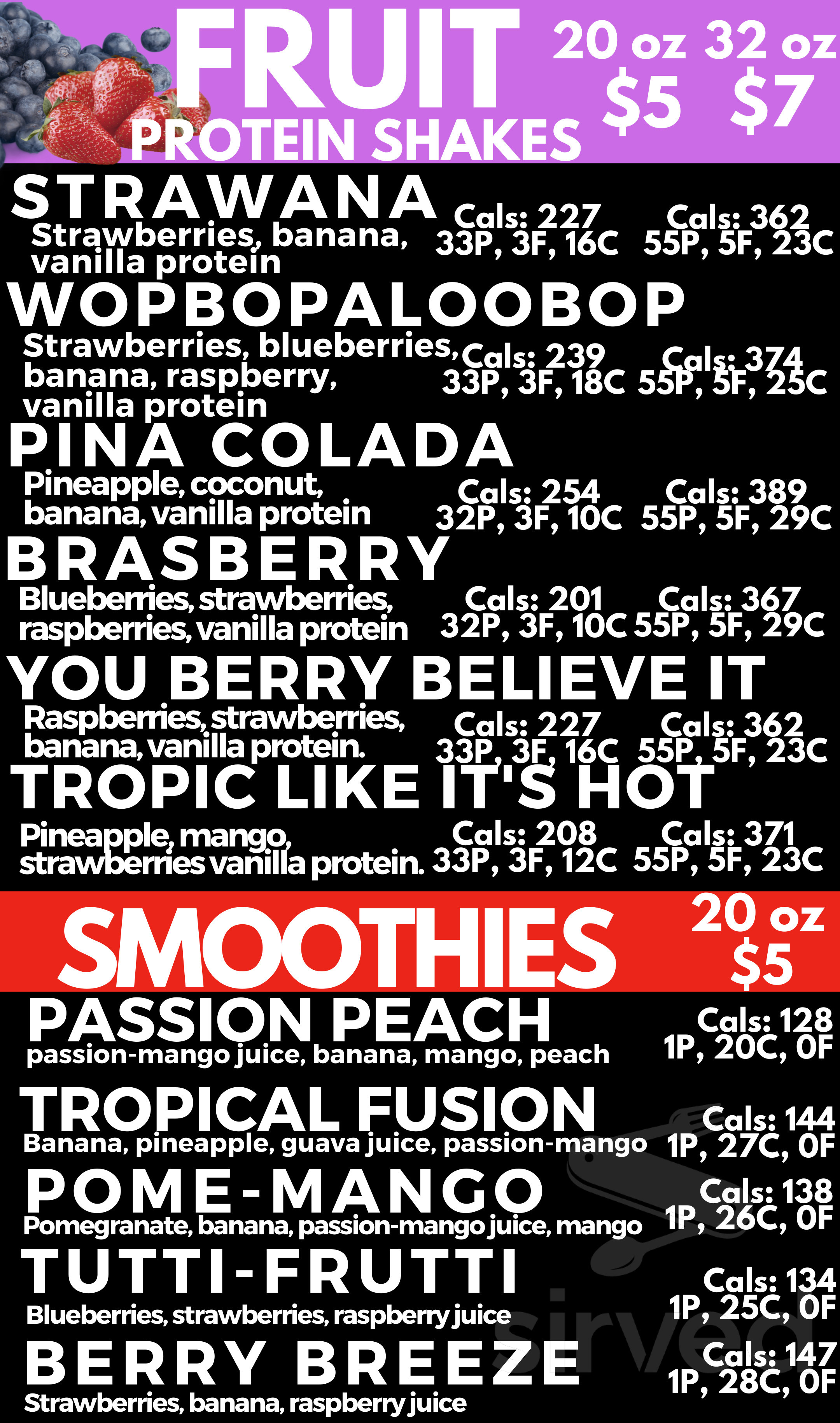 Menu - Seminole FL's Fit Stop Eatery | Sirved