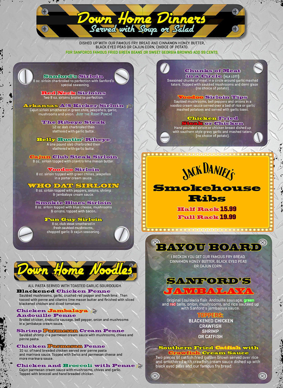 Sanford's Grub & Pub menus in Cheyenne, Wyoming, United States