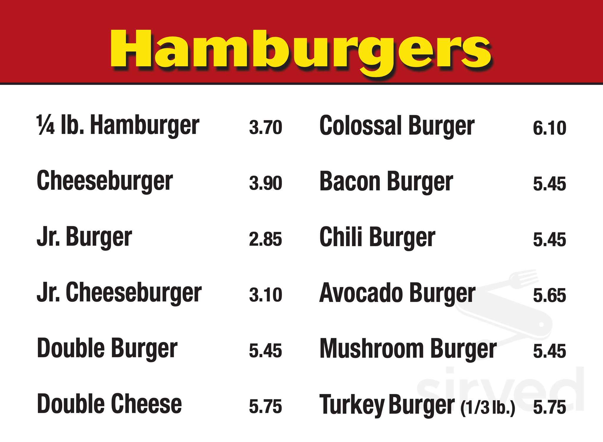 Louis Burger III menus in Long Beach, California, United States