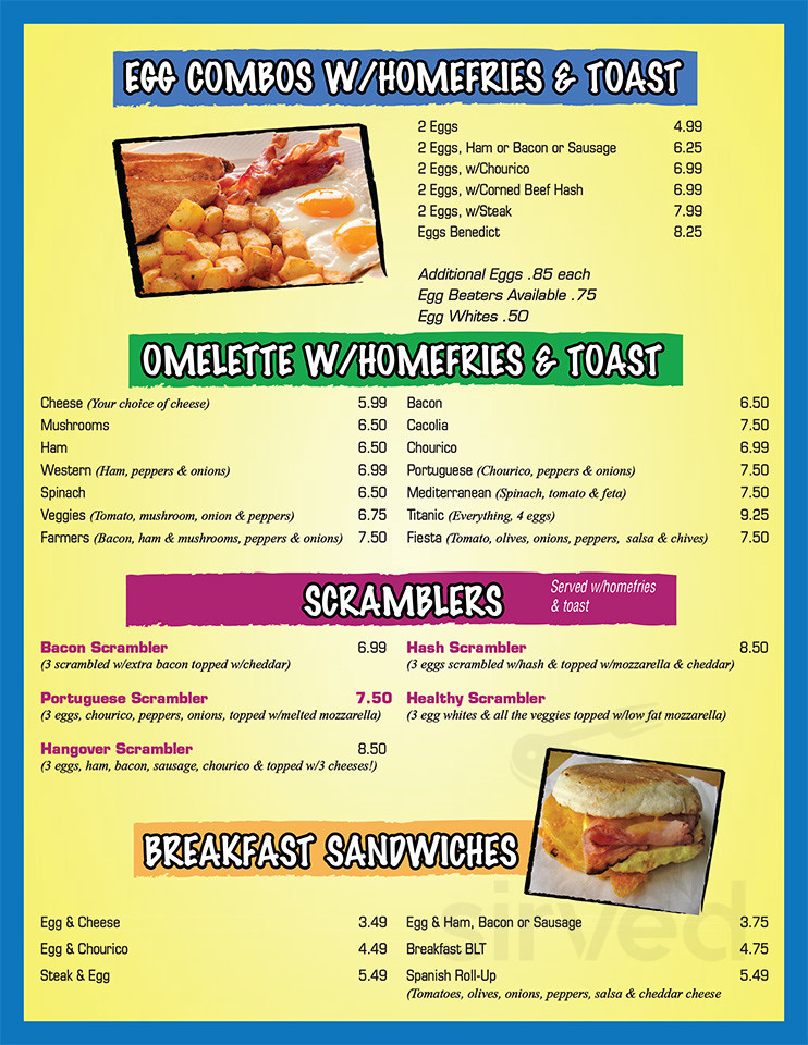 Dunk N Munch menu in Fall River, Massachusetts, USA