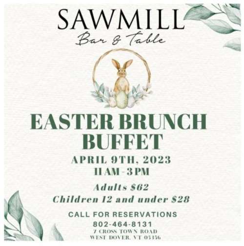 Sawmill Bar & Table menu in West Dover, Vermont, USA