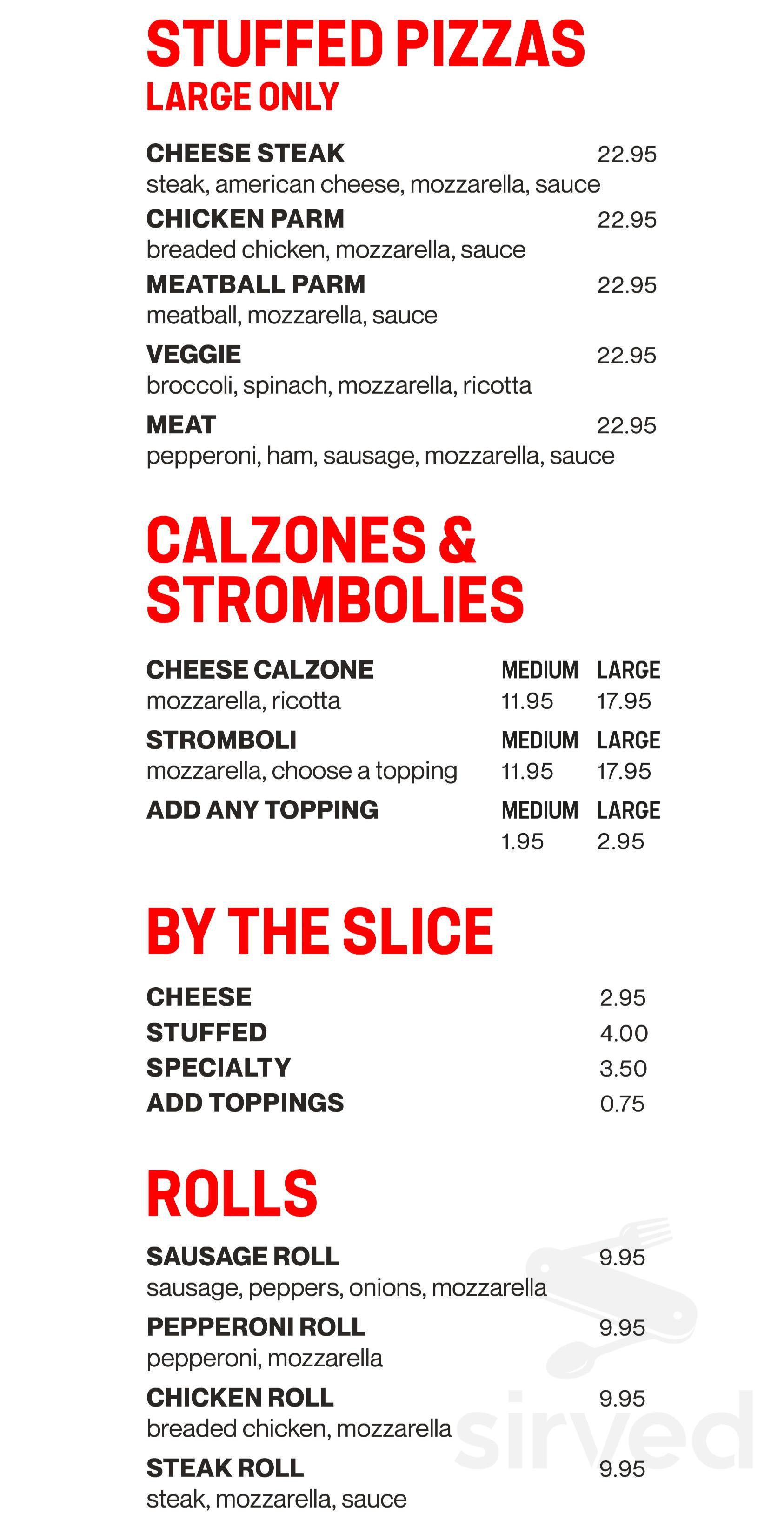 Menu - Berlin MD's SERPONE'S PIZZERIA - Pizza / Salads / Subs - Ocean ...