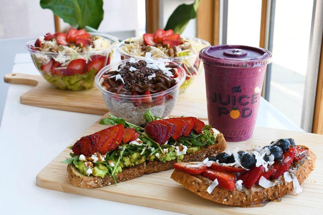 The Juice Pod menu in Springfield, Pennsylvania, USA