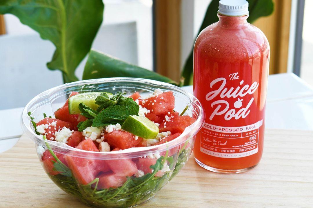 The Juice Pod menu in Springfield, Pennsylvania, USA