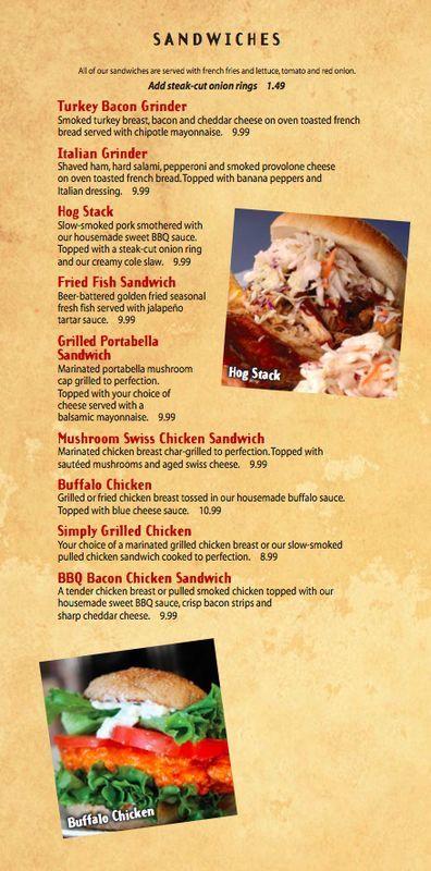 Big Walnut Grill menu in Sunbury, Ohio, USA