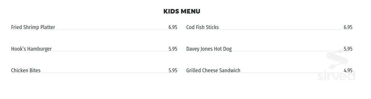 River Deck Tiki Bar & Restaurant menu in New Smyrna Beach, Florida, USA