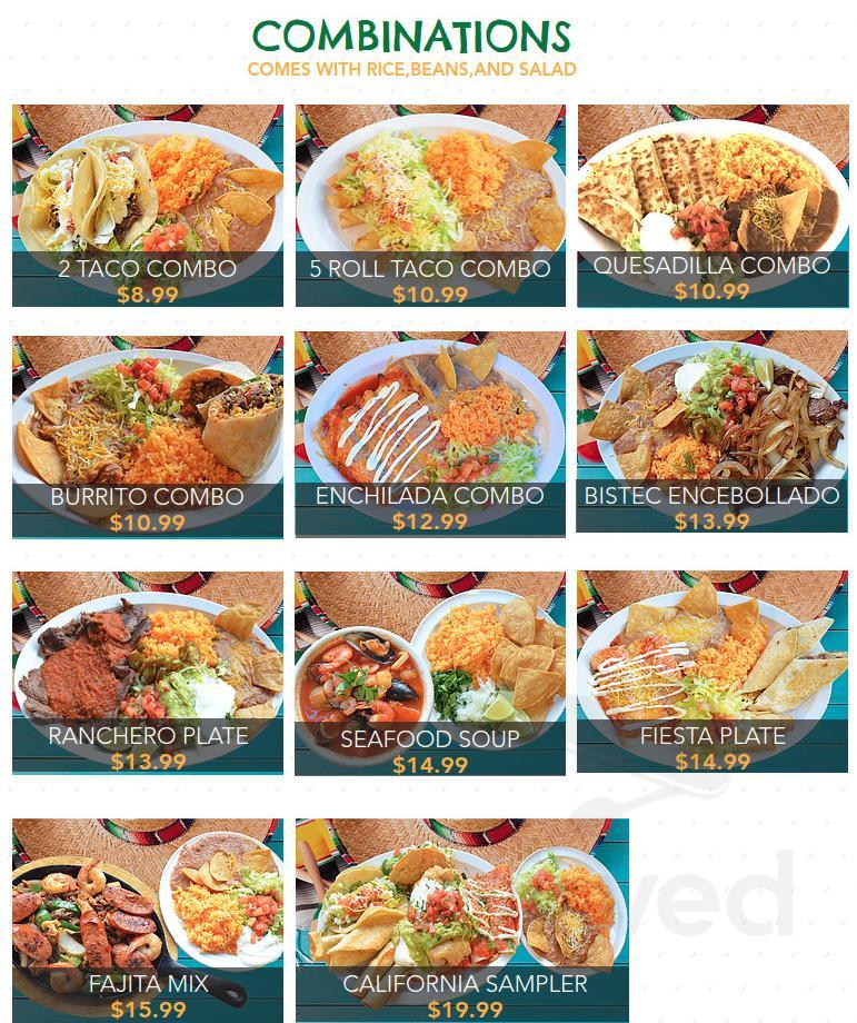 California Taco Shop menus in West Warwick, Rhode Island, United States