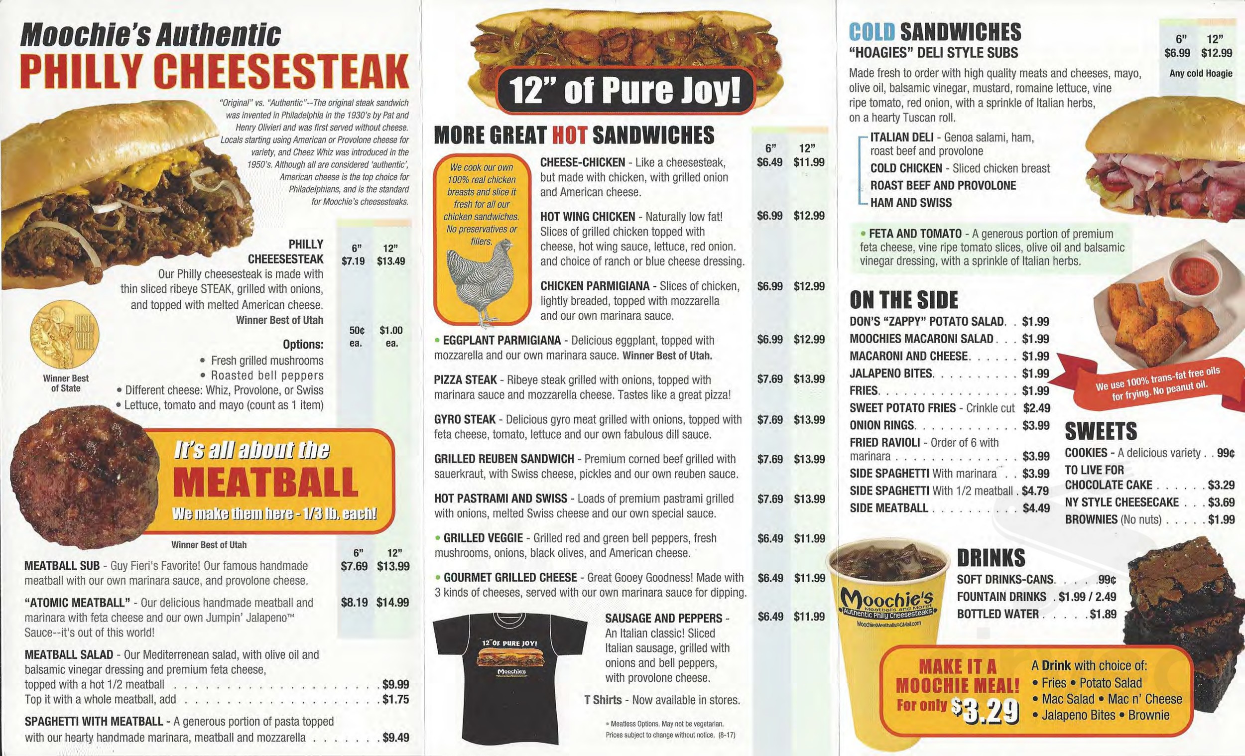 Menu for Moochie's Meatballs and More in Midvale, UT | Sirved