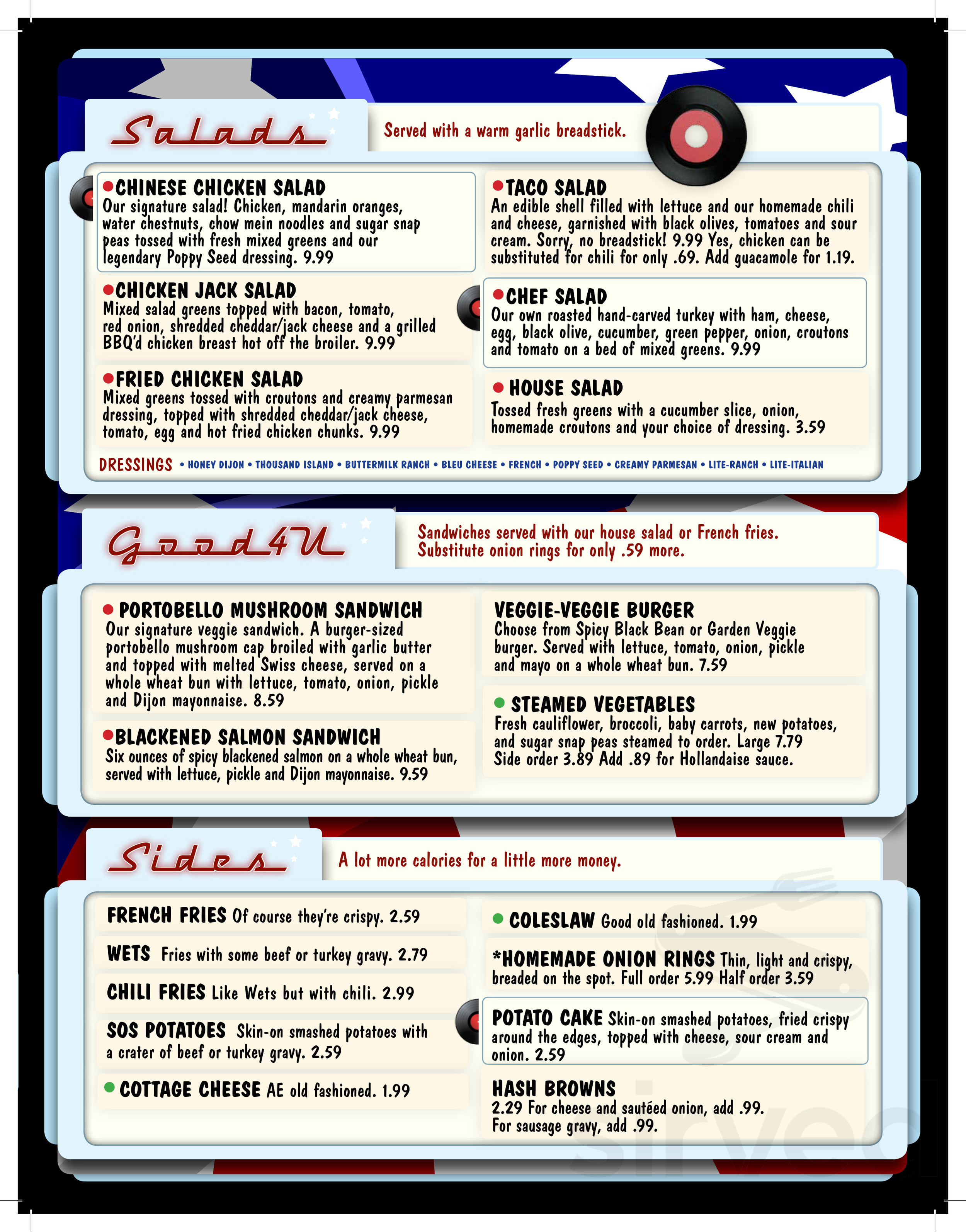 Ankeny Diner menu in Ankeny, Iowa, USA