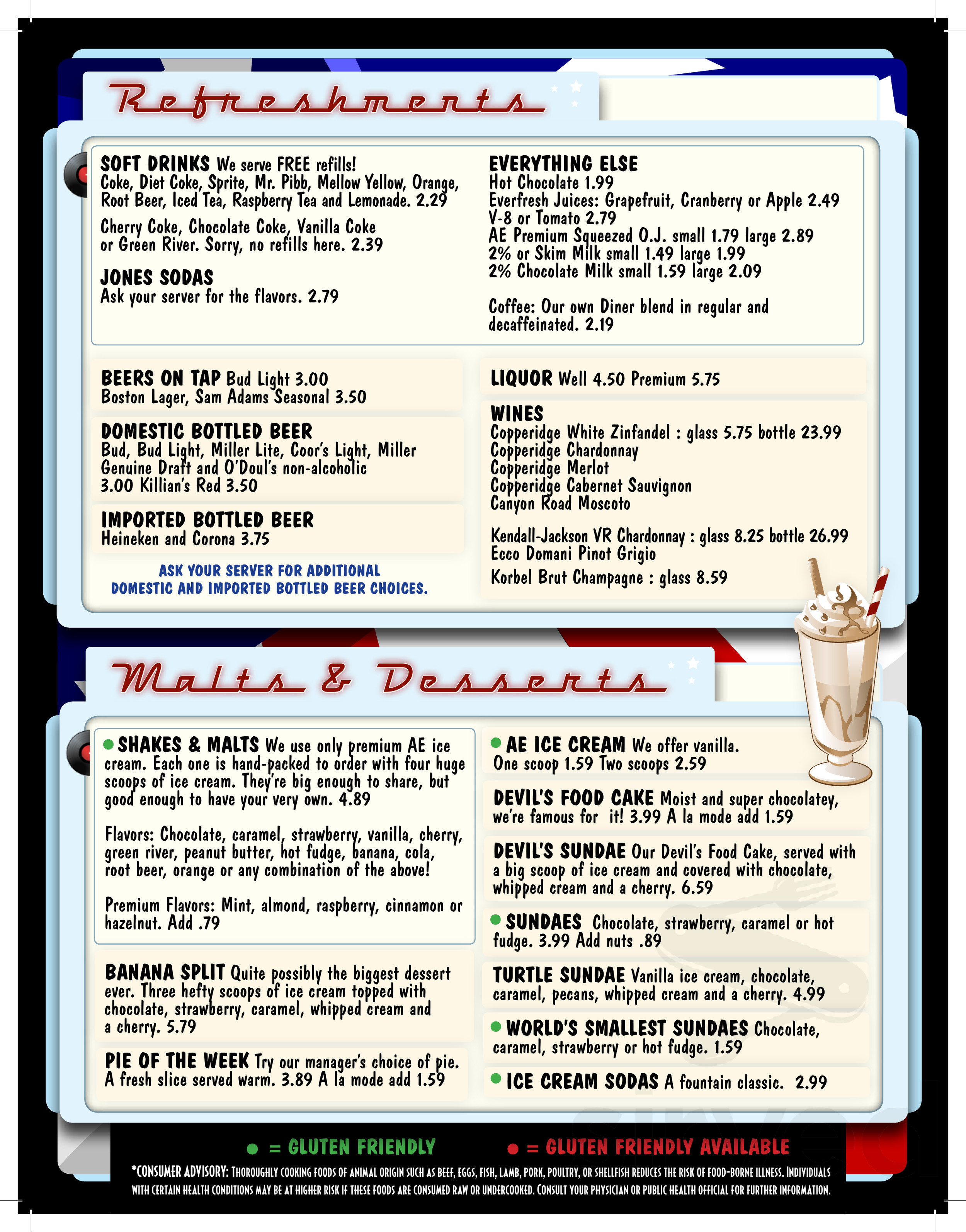 Ankeny Diner menu in Ankeny, Iowa, USA